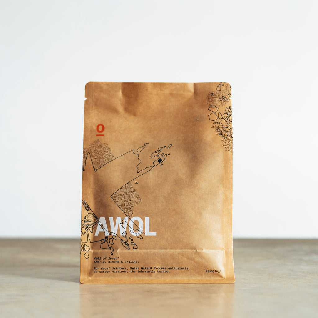 Awol Decaf Coffee - Swiss Water Process Decaffeinated Beans | Single O AU